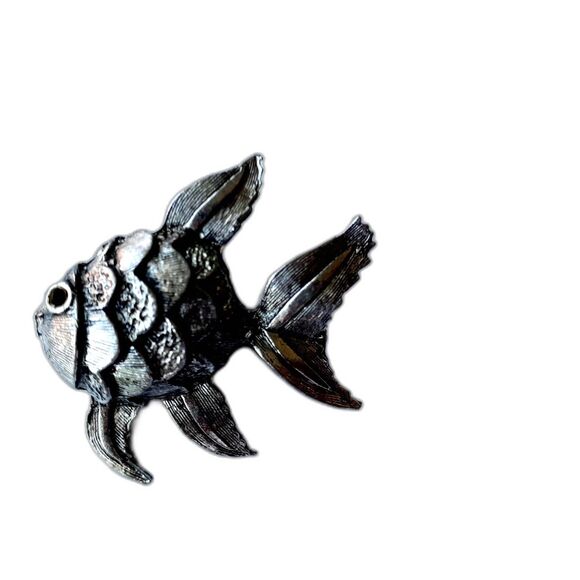 Unbranded | Jewelry | Vintage Angel Fish Grayish Silver Pewter Brooch ...